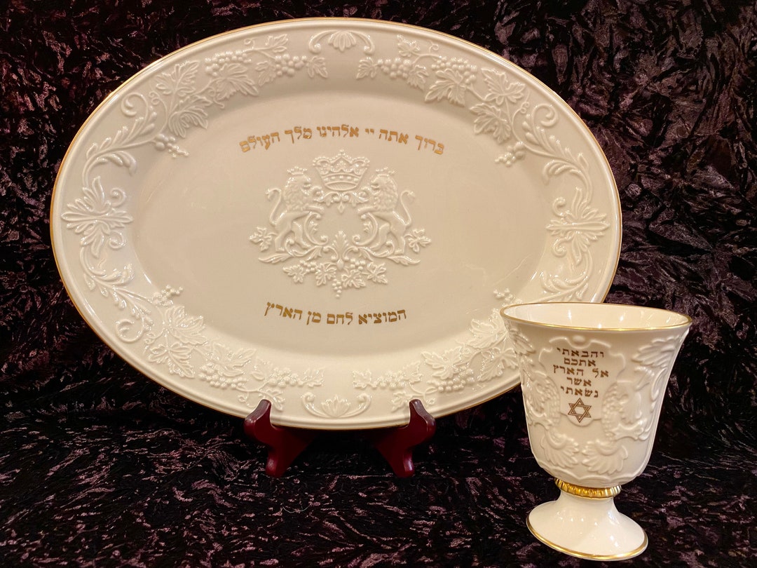 Vintage Lenox USA Hallah Oval Tray 16 by 11.7 With Lenox USA Elijah's ...