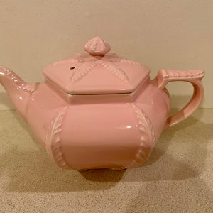 Starfish Pink Teapot Hall Pottery Hexagon 5"h 9.5"l 7"w - Etsy