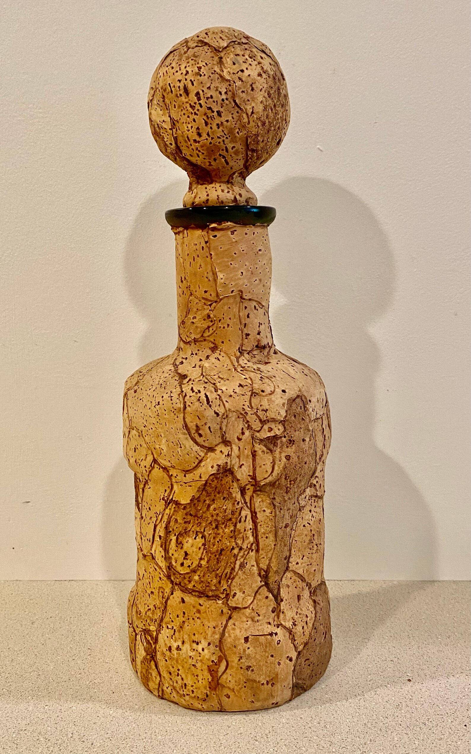 Extremely Rare Vintage Italian Cork Bark Liquor Decanter With - Etsy