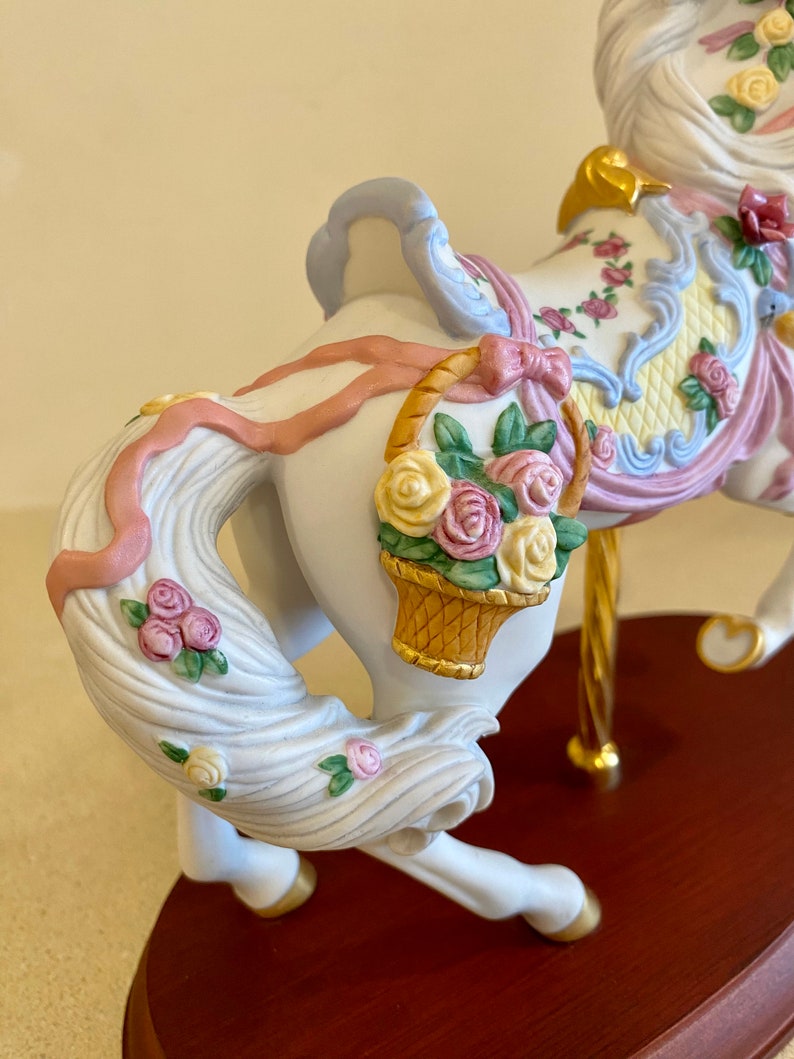 Lenox Carousel Horse 1993 Rose Prancer 8"h 8.5"l - Etsy