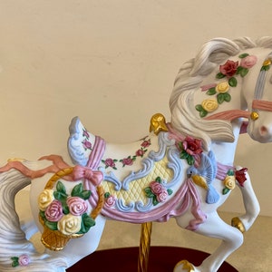 Lenox Carousel Horse 1993 Rose Prancer 8"h 8.5"l - Etsy