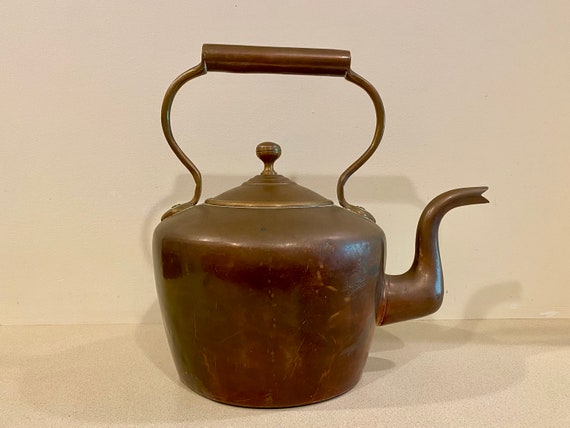 Antique Large Copper Tea Kettle 19th Century 13h 4.5lb - Etsy