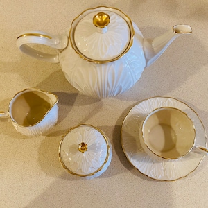 Vintage Lenox Cottage Tea Set for 6 Discontinued 15pcs 24K Gold - Etsy