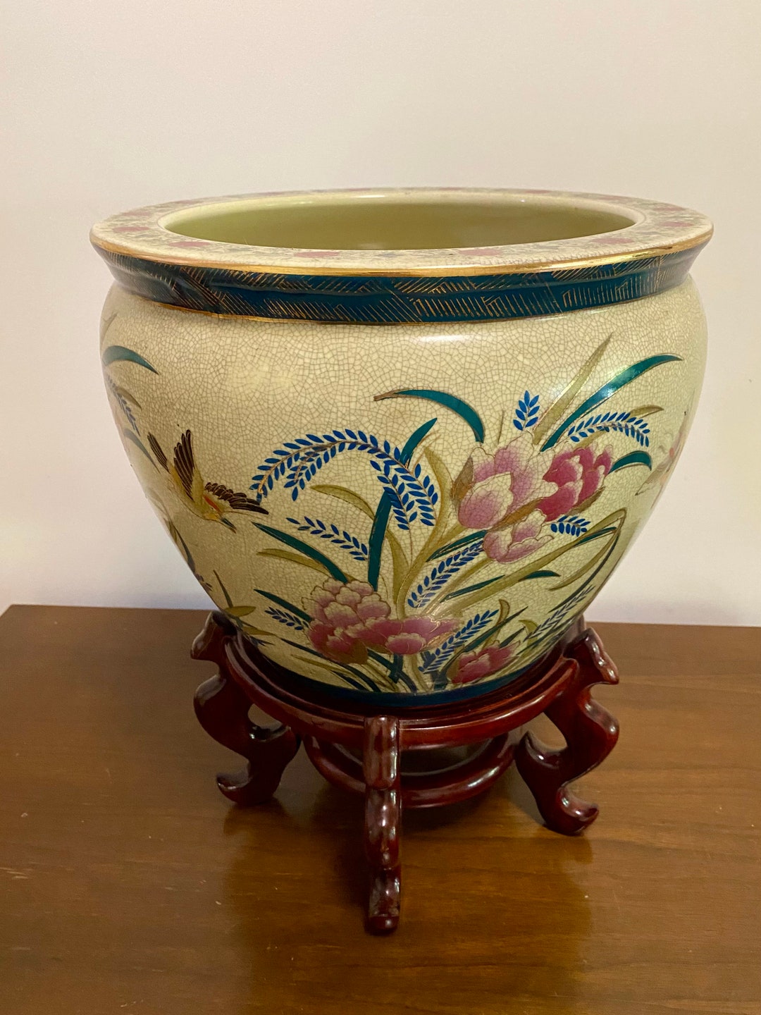 Vintage Japanese Koi Fish Planter 9.5h 11.75w With - Etsy