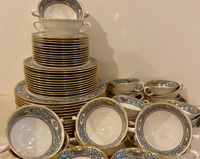 Vintage Mid Century Lenox Autumn Dinner, Salad Plates, Cups and Cream ...