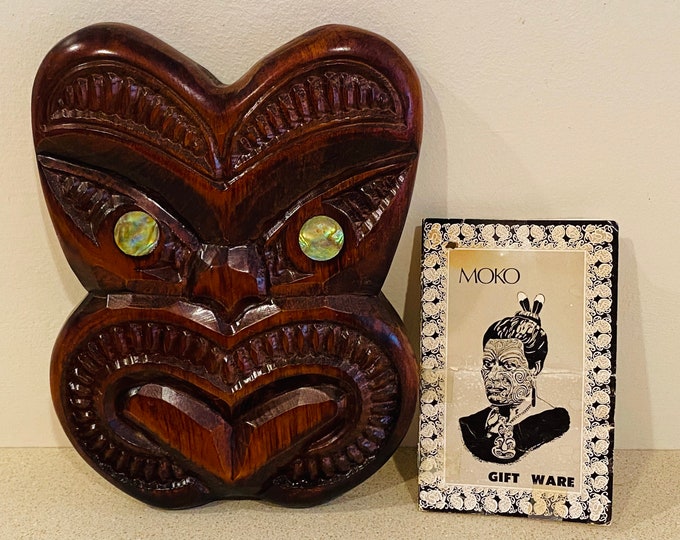 Authentic Vintage MOKO Maori 6 WEKU Mask New Zealand With Certificate ...
