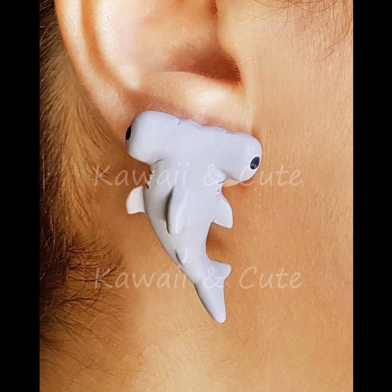 Shark Earrings - Etsy