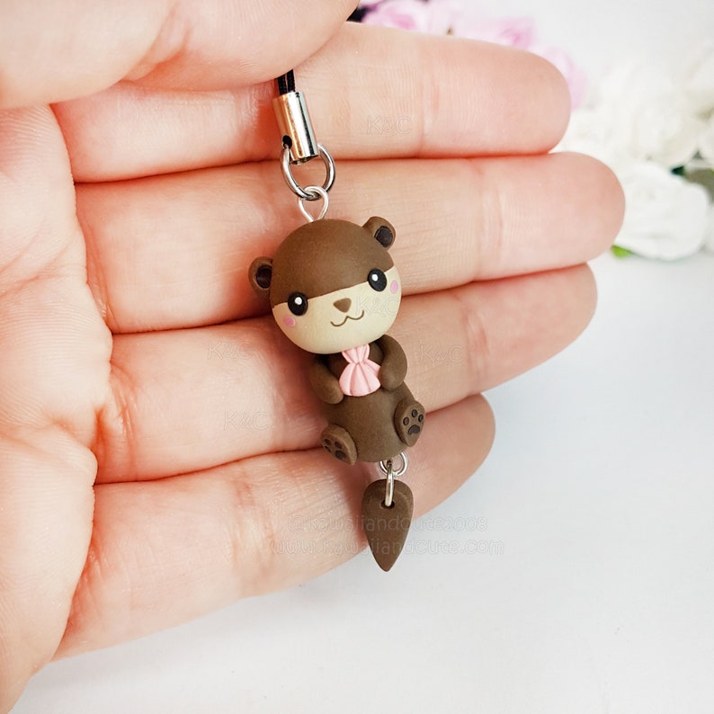 Kawaii Otter keychain Cute otter special gifts for sea world | Etsy