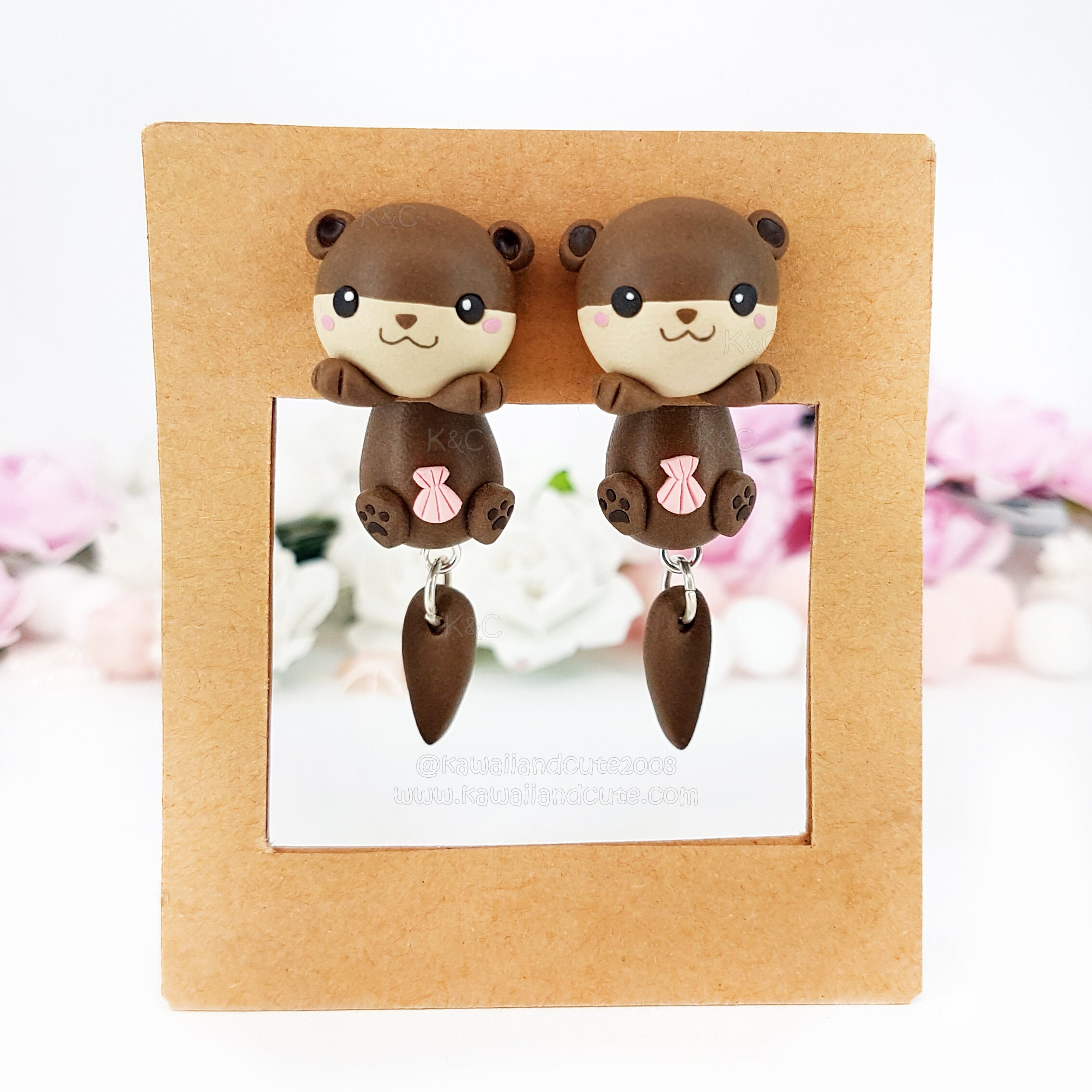 Kawaii Otter Earrings, Cute Otter Earrings Special Gifts for Sea World ...