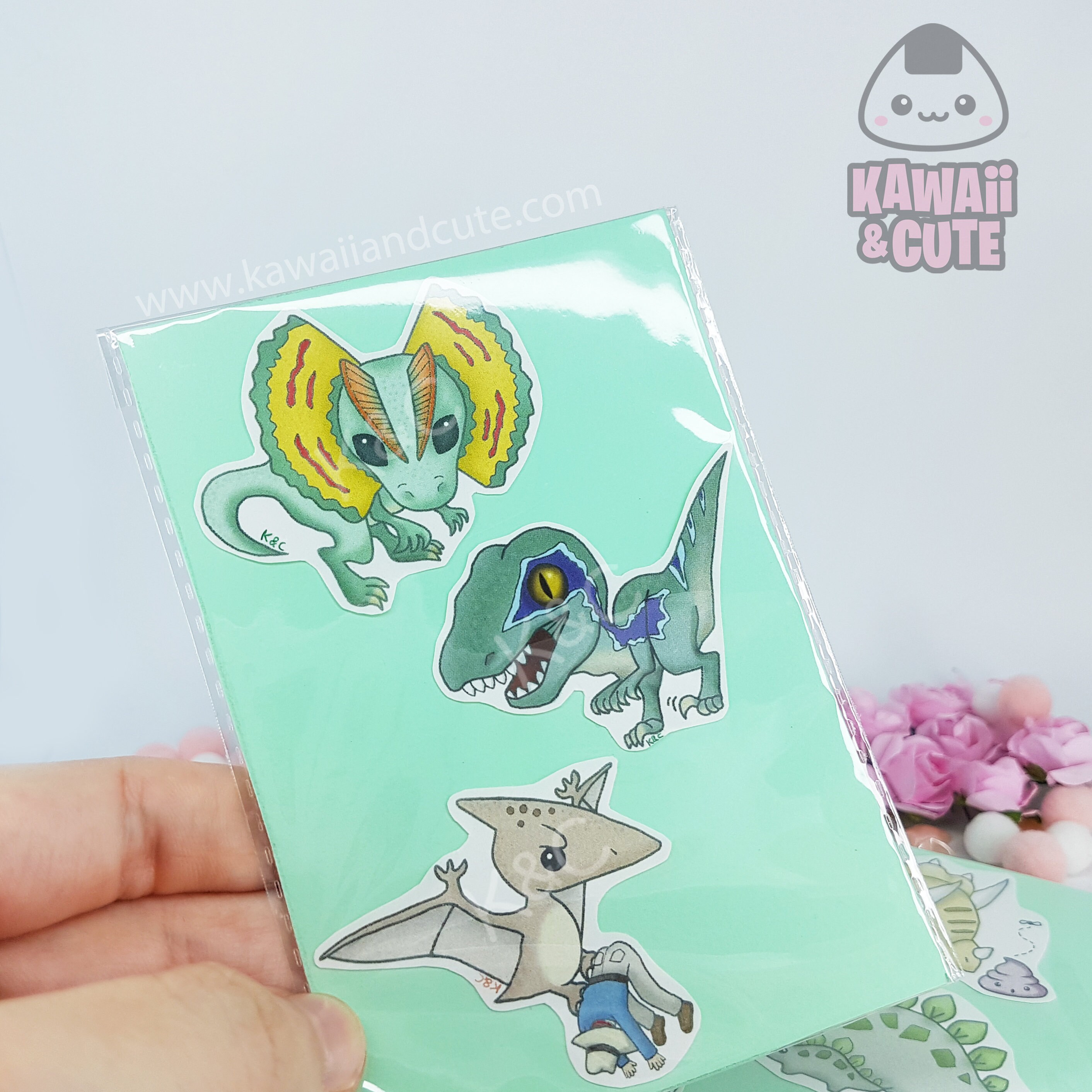 Dinosaur Stickers Pack 7 uds Stickers satin Paper Special | Etsy