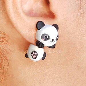Panda Earrings Handmade, Special Gift for Animal Lovers, Cute Panda to ...