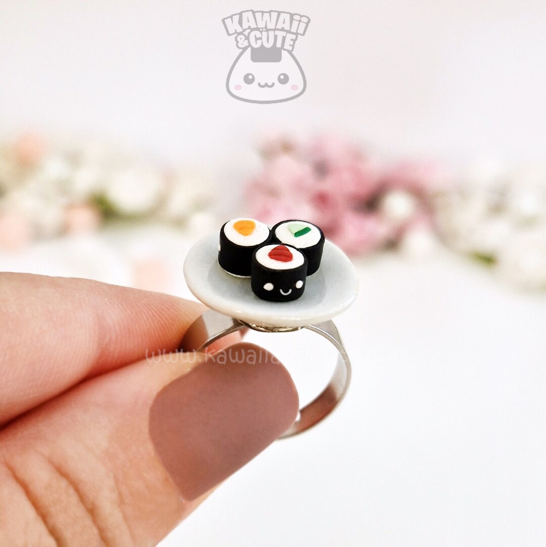 Kawaii Maki Ring Handmade, Japanese Food, Kawaii Japan Food, Handmade ...