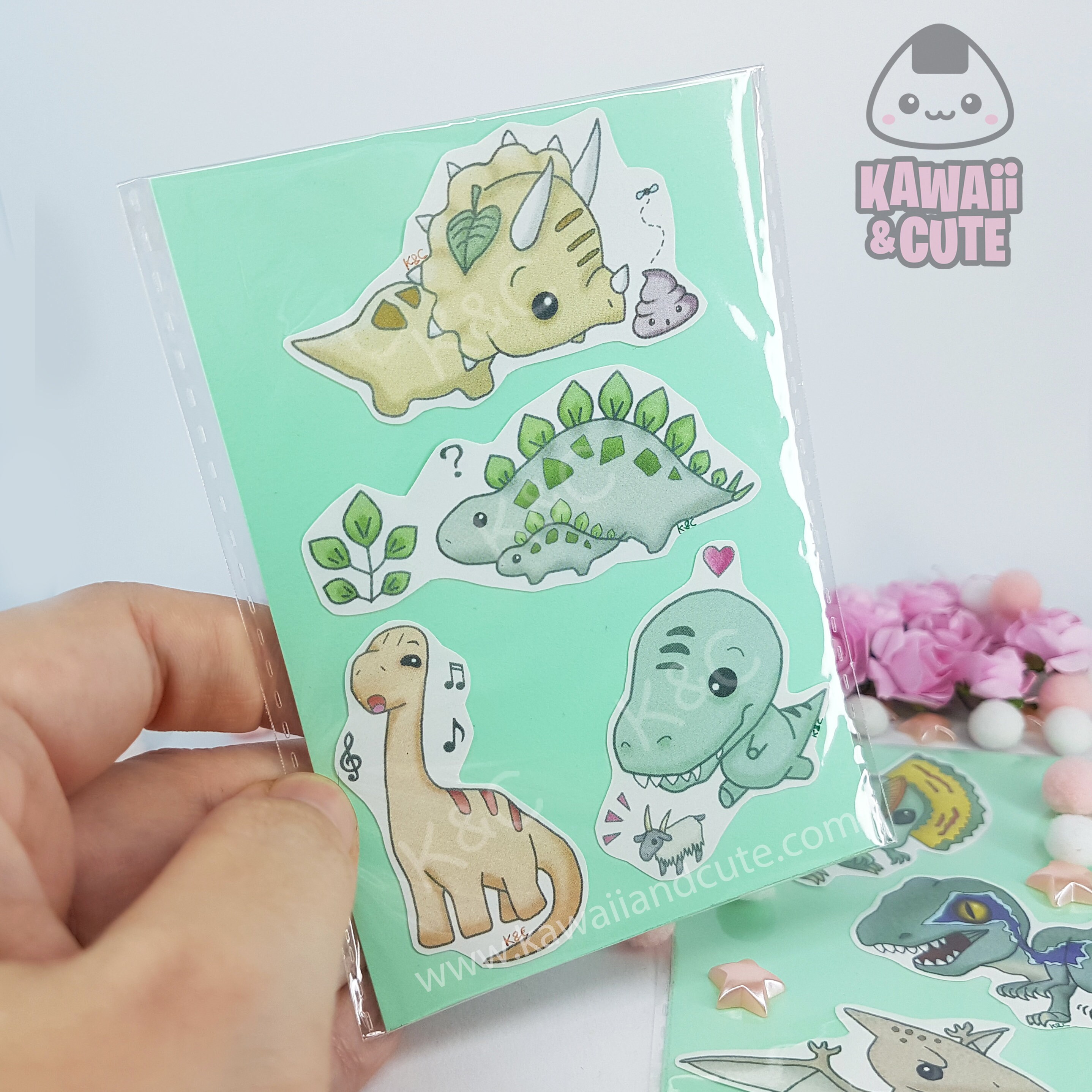 Dinosaur Stickers Pack 7 uds Stickers satin Paper Special | Etsy