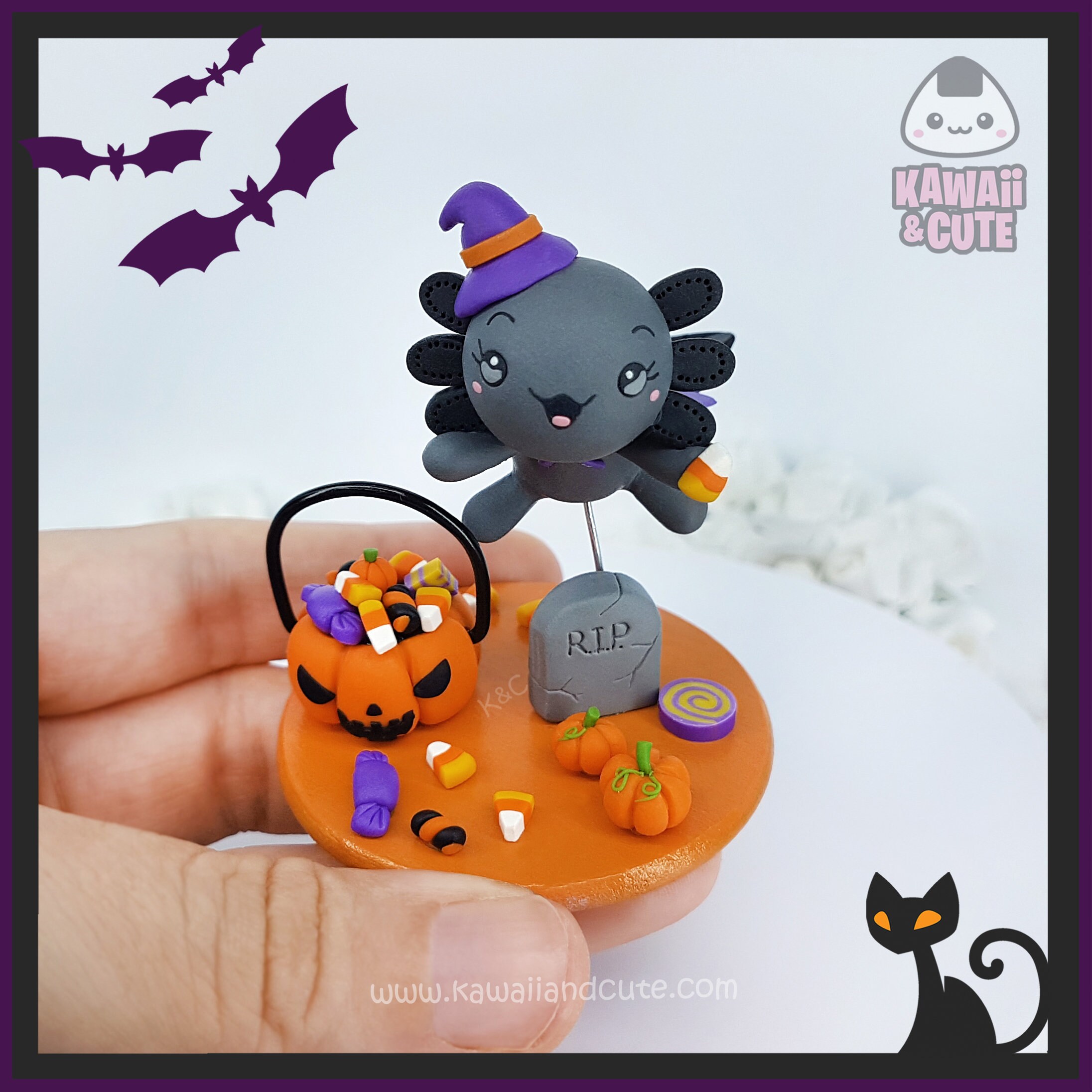 Halloween Axolotl Figure Dark Axolotl Funny Figure Handmade - Etsy