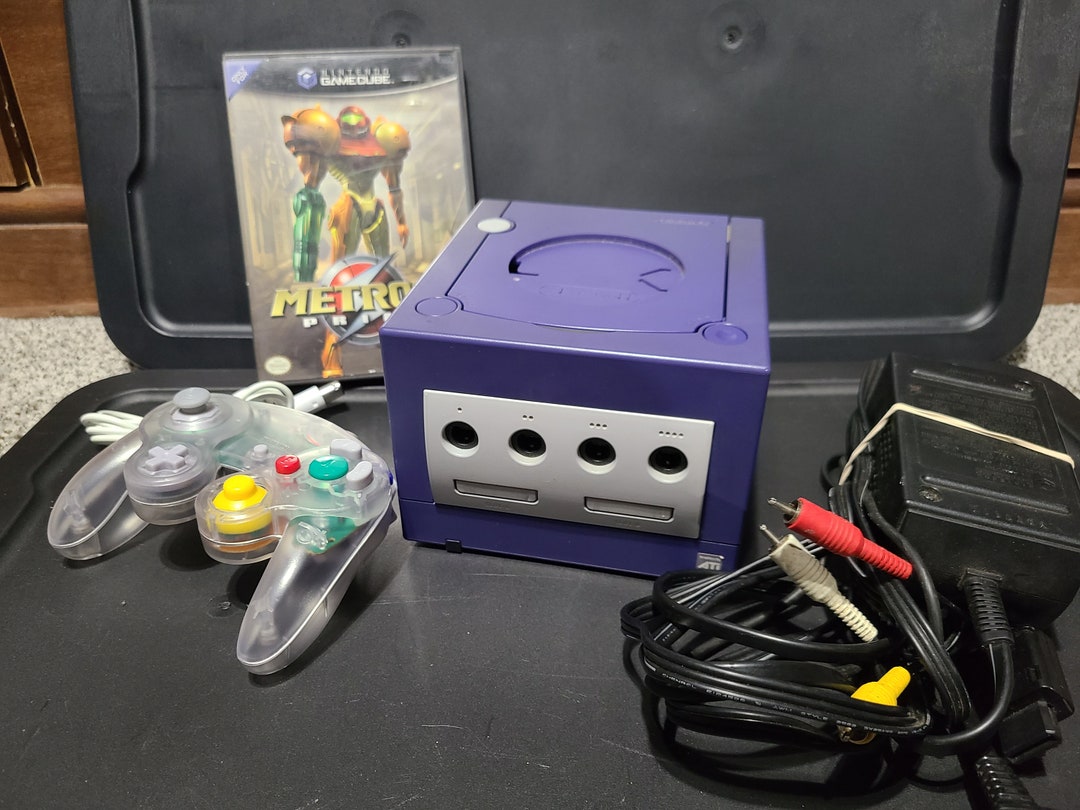 Nintendo Gamecube DOL-001 Purple Console, Controller, Metroid Game ...