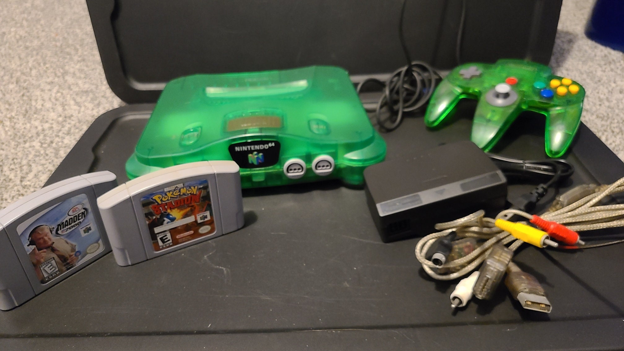Vintage Original Nintendo N64 Video Game Complete JUNGLE GREEN - Etsy