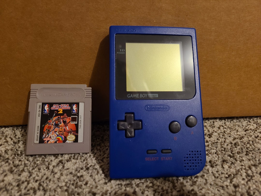 Vintage Game Boy Pocket Dark Blue Authentic Original + NBA Game - Etsy