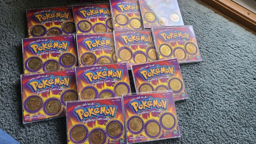 Vintage Pokemon Battling Coin Game Original Retail Box/packaging + 13 ...