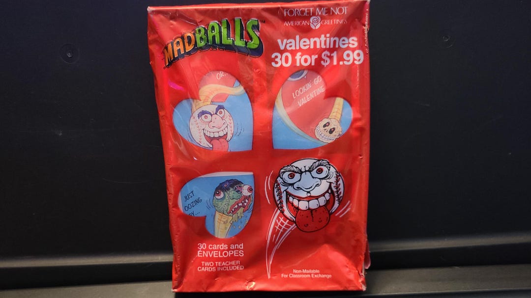 Vintage Official MADBALLS 1988 Valentines Day Cards, NIP Sealed - Etsy