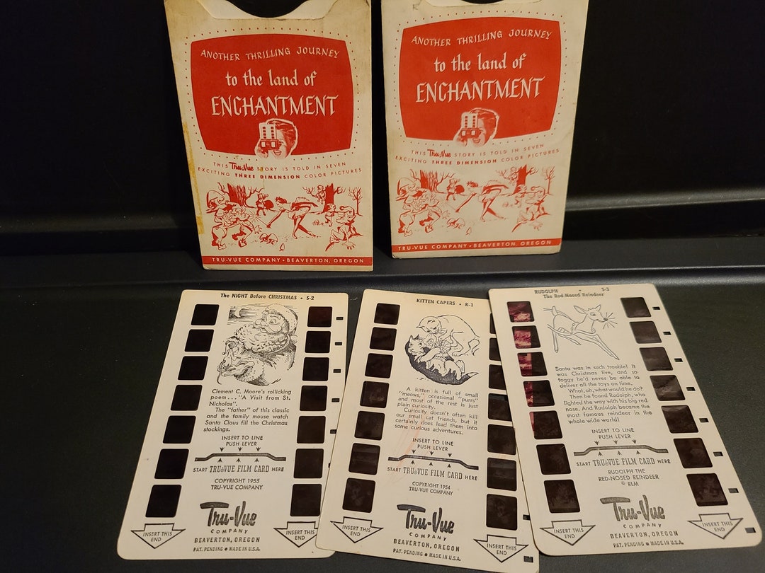 Vintage Tru-vue Viewfinder Land of Enchantment Film Card Holiday Kitten ...