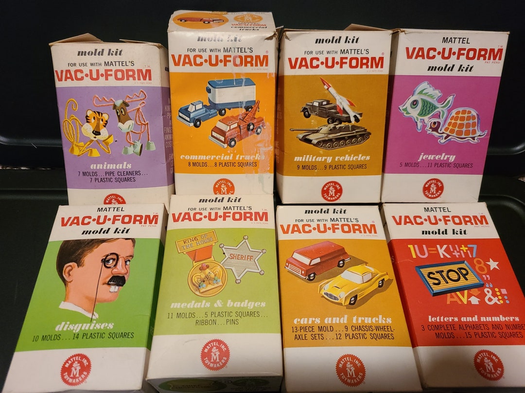 Vintage 1960s Mattel Vac-u-form Mold Kits: Animals, Disguises, Medals ...