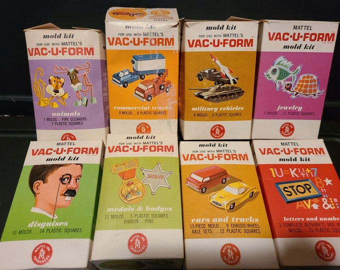Vintage 1960s Mattel Vac-u-form Mold Kits: Animals, Disguises, Medals ...