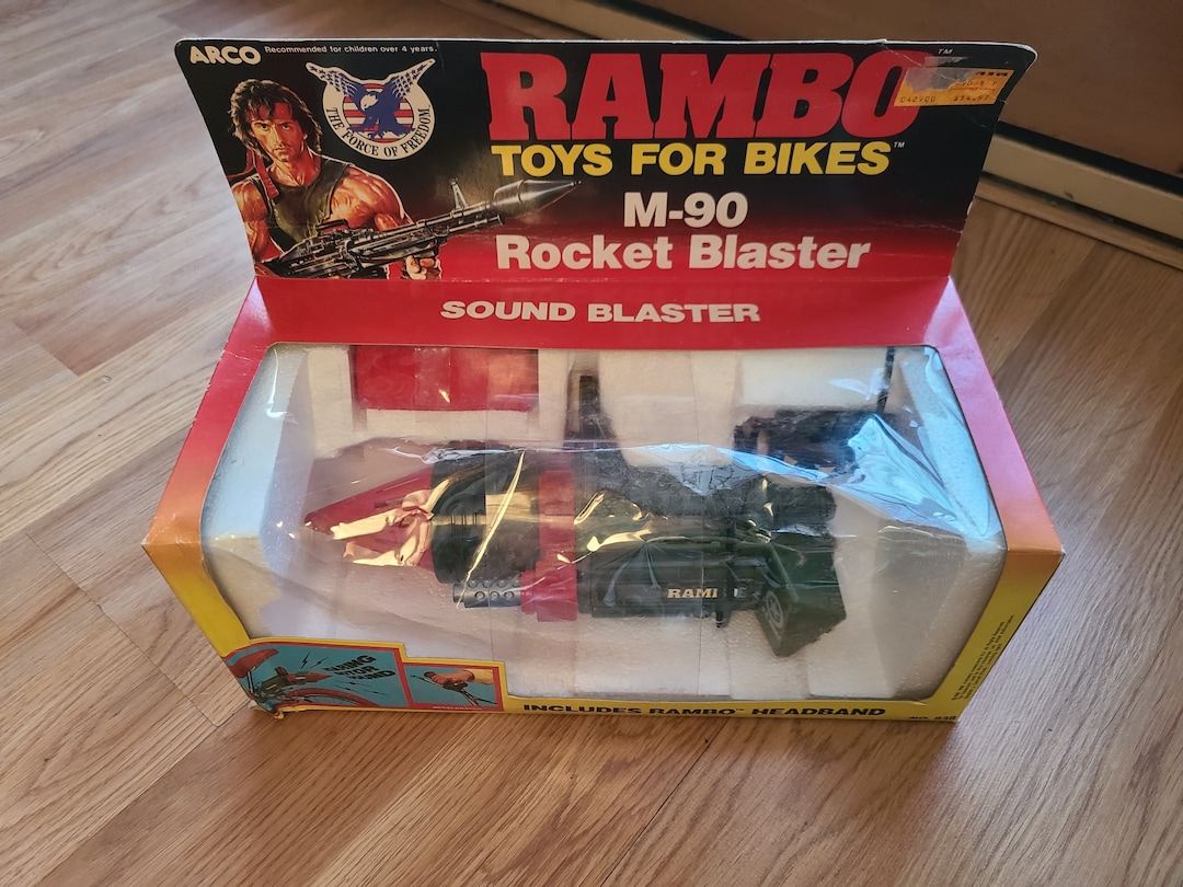 Vintage 1985 ARCO Toys RAMBO Toy for Bike M-90 Rocket Blaster - Etsy