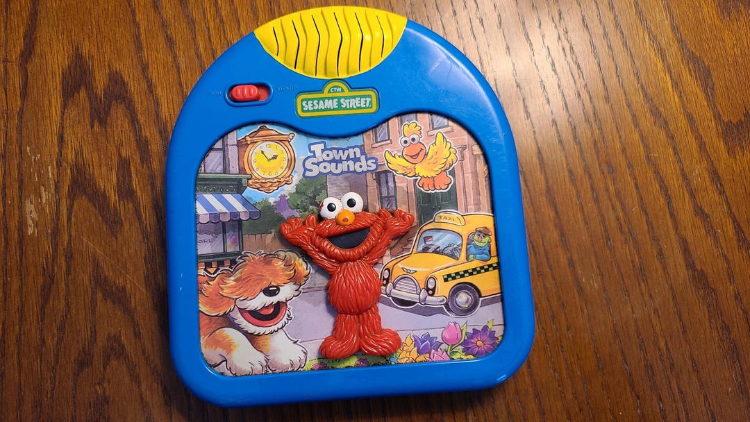 Vintage Tyco 1998 Sesame Street Elmo Town Sounds Interactive Toy Works ...