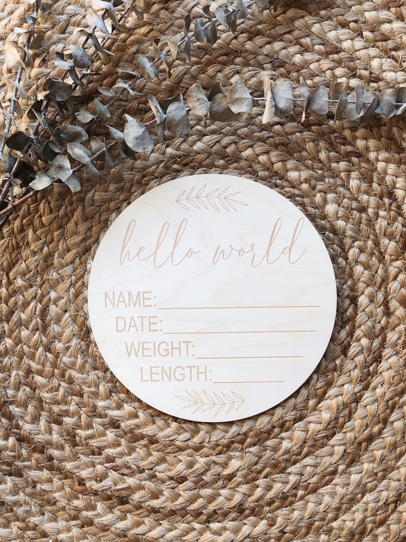 Birth Announcement Baby Name/weight/length/date Sign Baby - Etsy