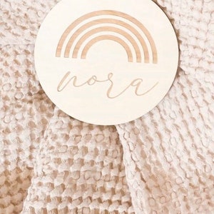 Engraved Baby Name Sign, Calligraphy Style, Wooden Baby Name Sign, Baby ...