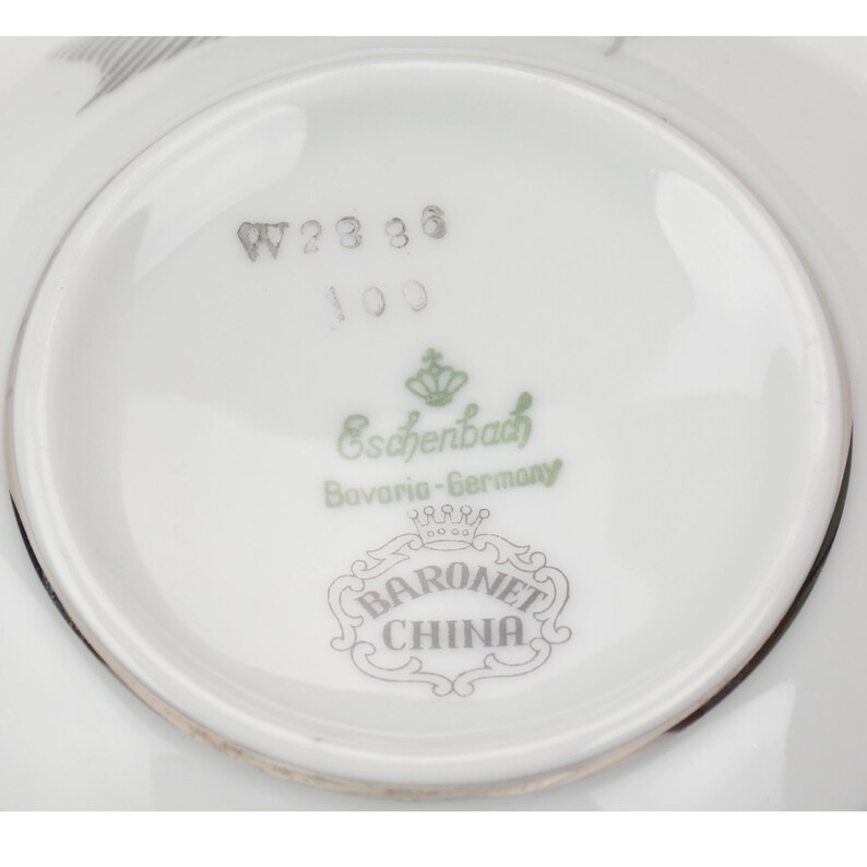 Vintage Sugar Bowl - Eschenbach Baronet China Shirley Pattern #2886 100 ...