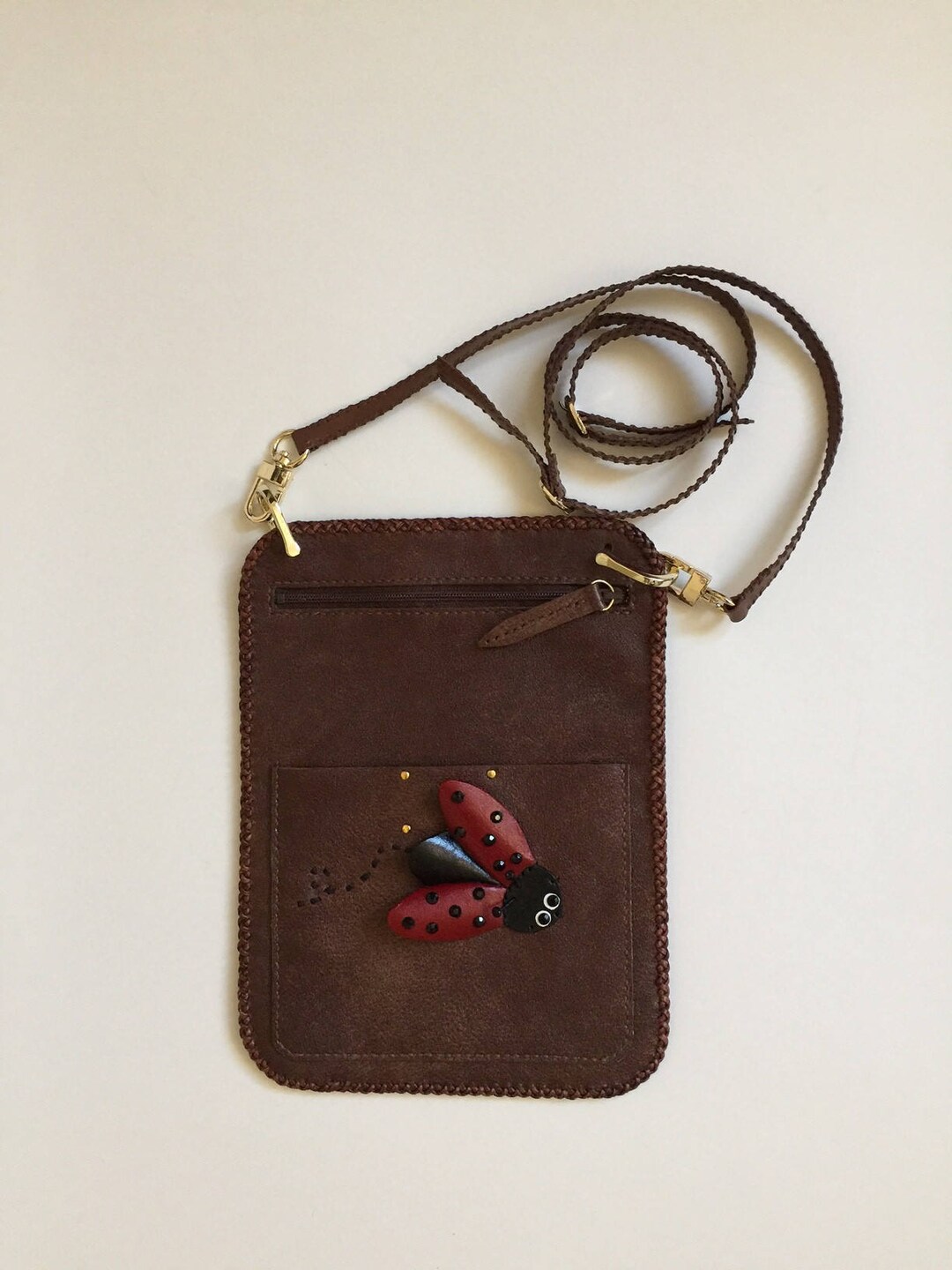 Ladybug Multipurpose Crossbody Bag/pouch Handmade Leather Bag ...