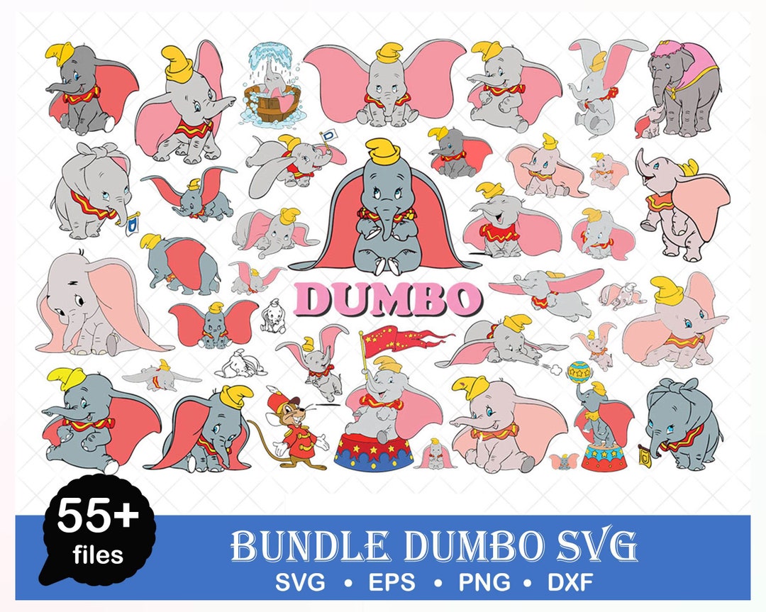 Dumbo Svg Bundle Dumbo Birthday PNG Digital File Instant - Etsy