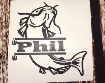 Catfish decal | Etsy