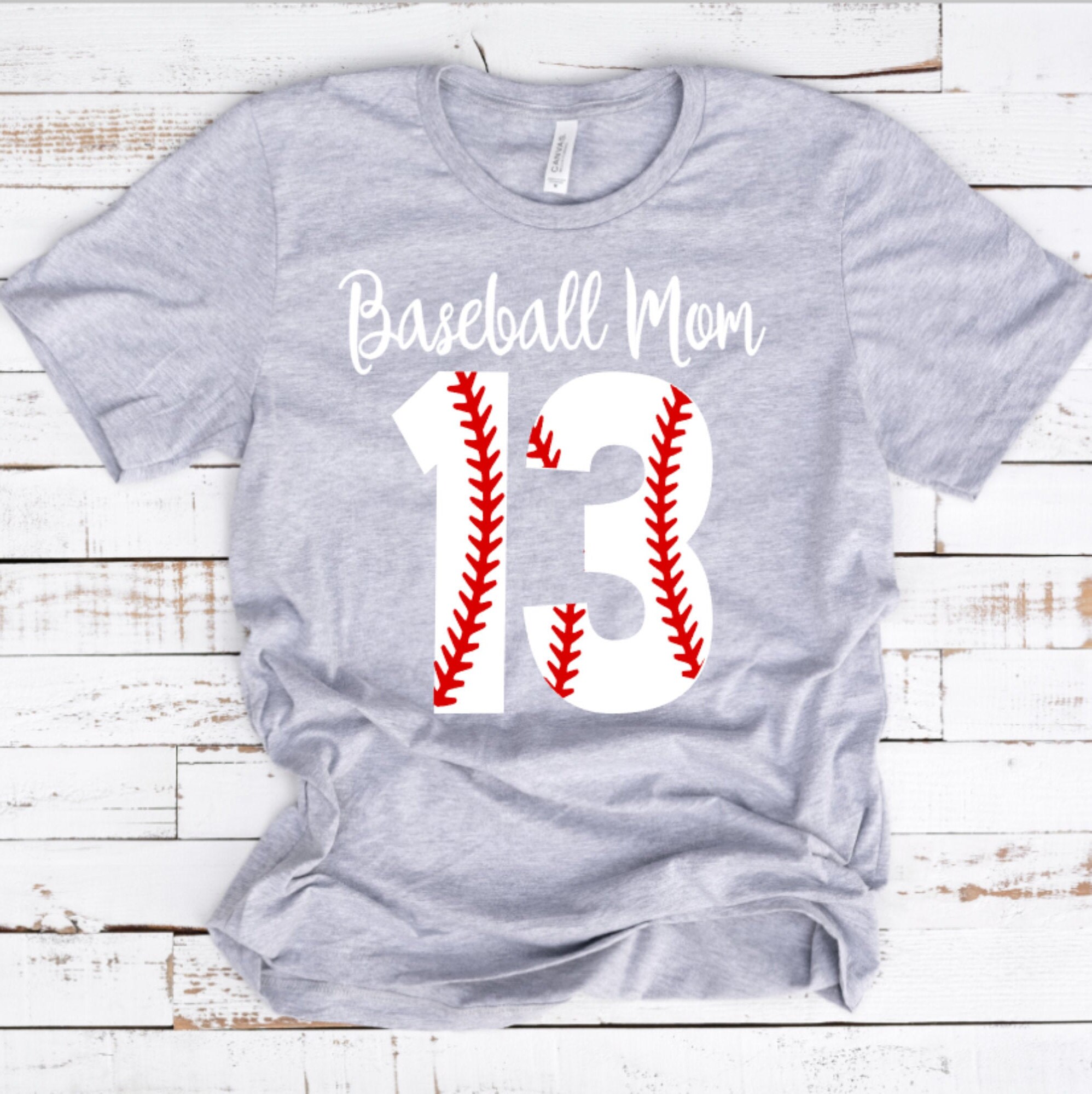 Baseball Mom Shirts Baseball Number Shirt Baseball Mom | Etsy