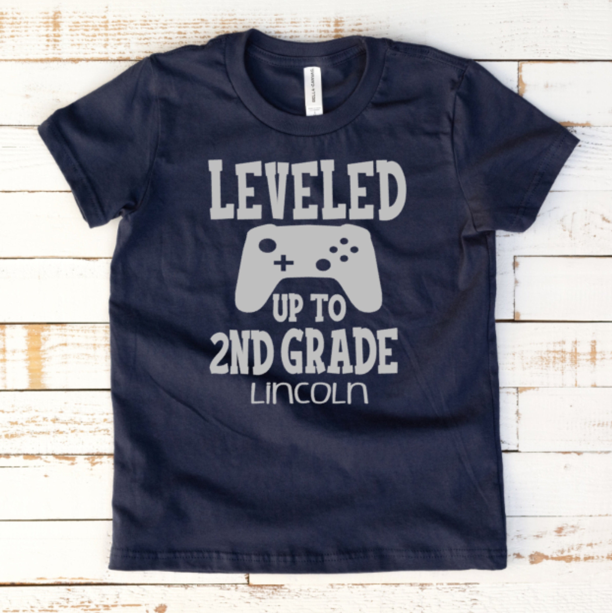 Leveled up to Second Grade, Boys Second Grade Shirt, Second Grade Shirt ...