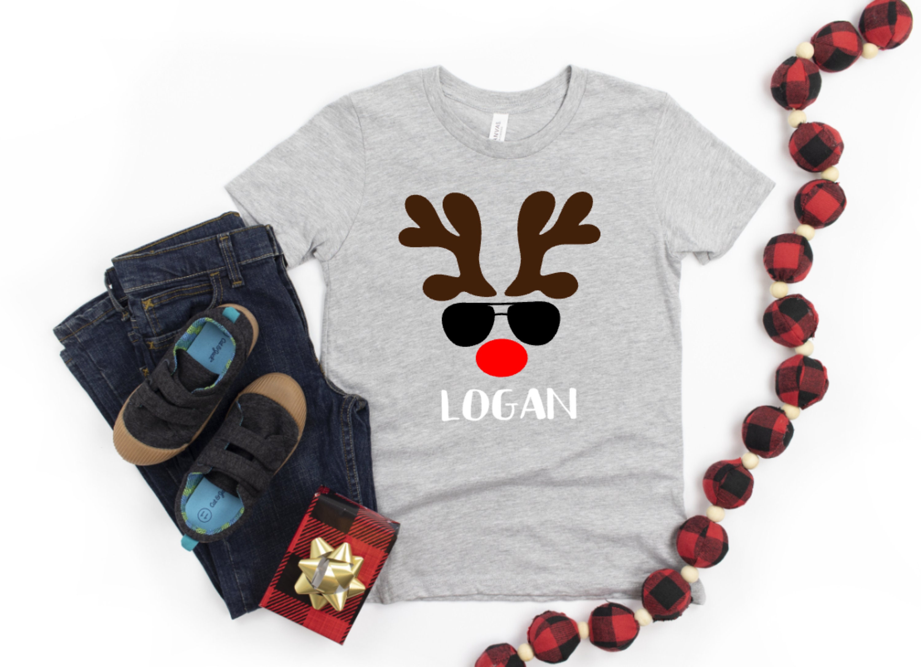 Boys Reindeer Shirt Boys Christmas Shirt Kids Reindeer - Etsy