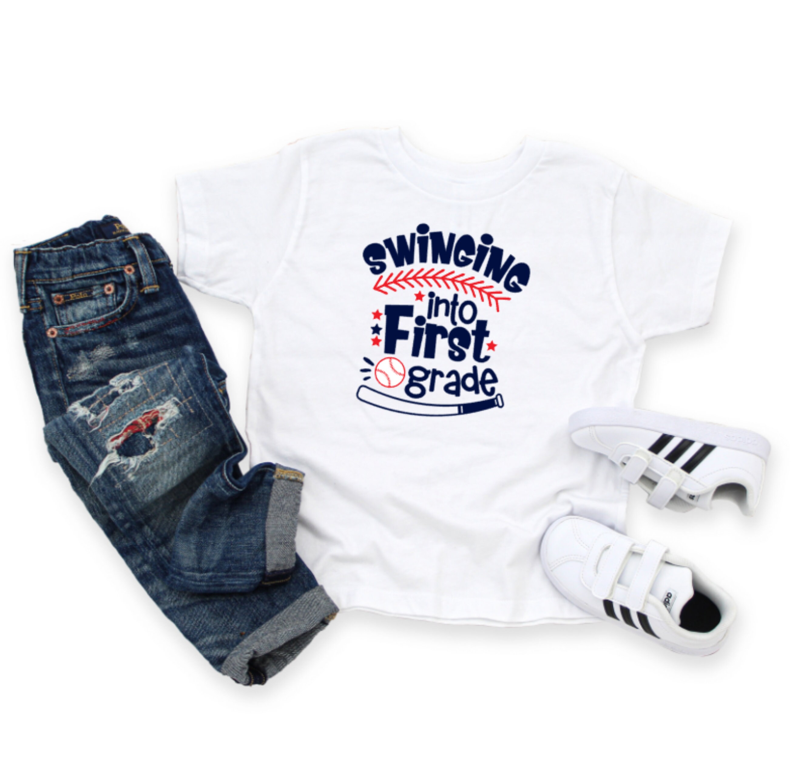 Boys 1st Grade Shirt Swinging Into First Grade Boys Back to - Etsy