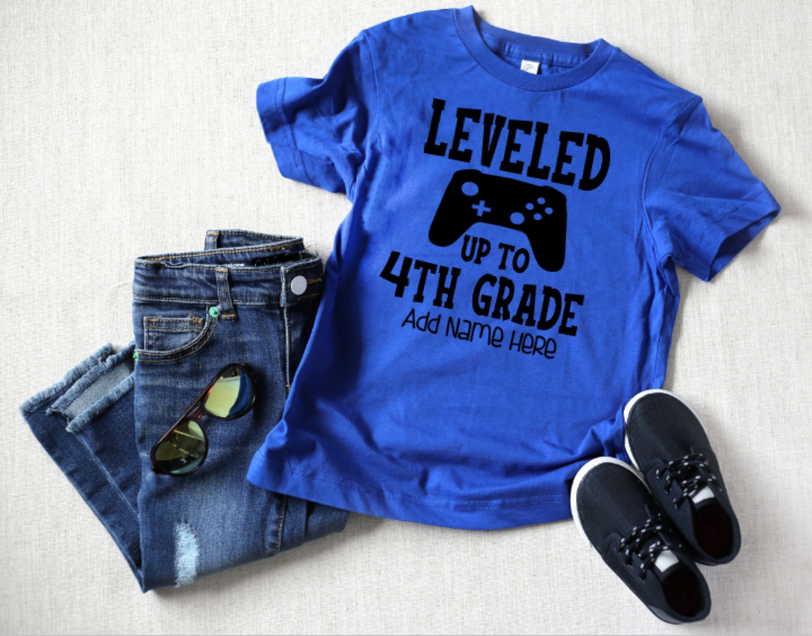 Leveled up to Fourth Grade Boys Fourth Grade Shirt Fourth - Etsy