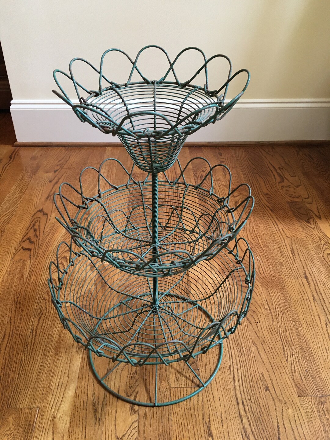 French Three Tiered Wire Basket - Etsy