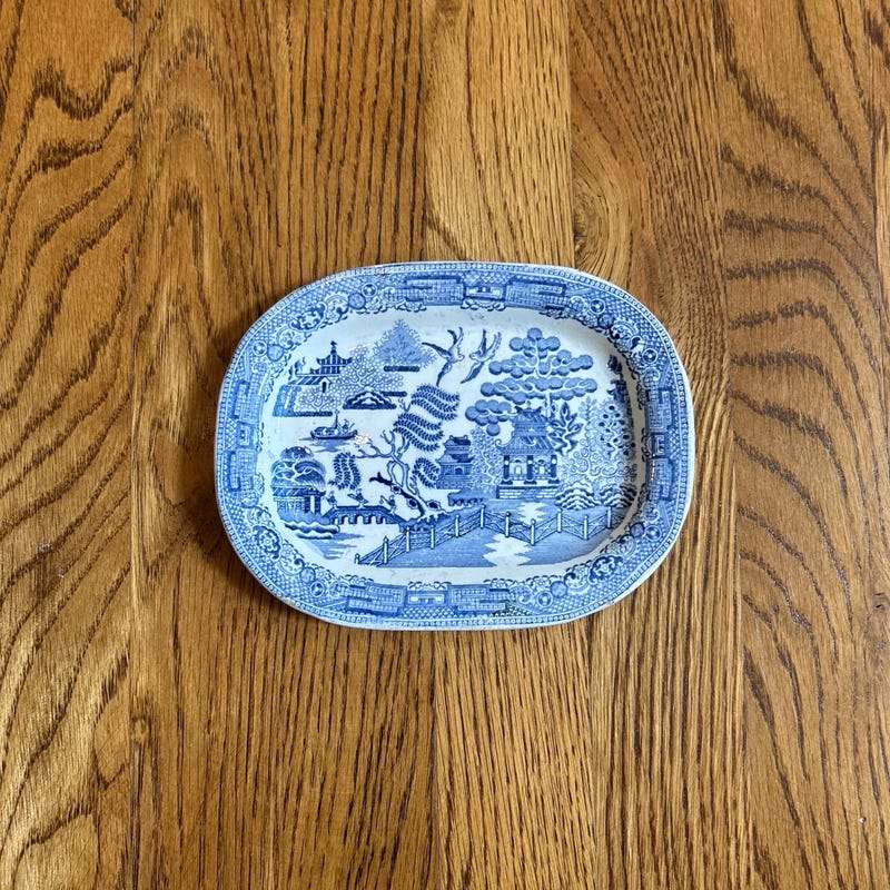 Antique Blue Plates - Etsy