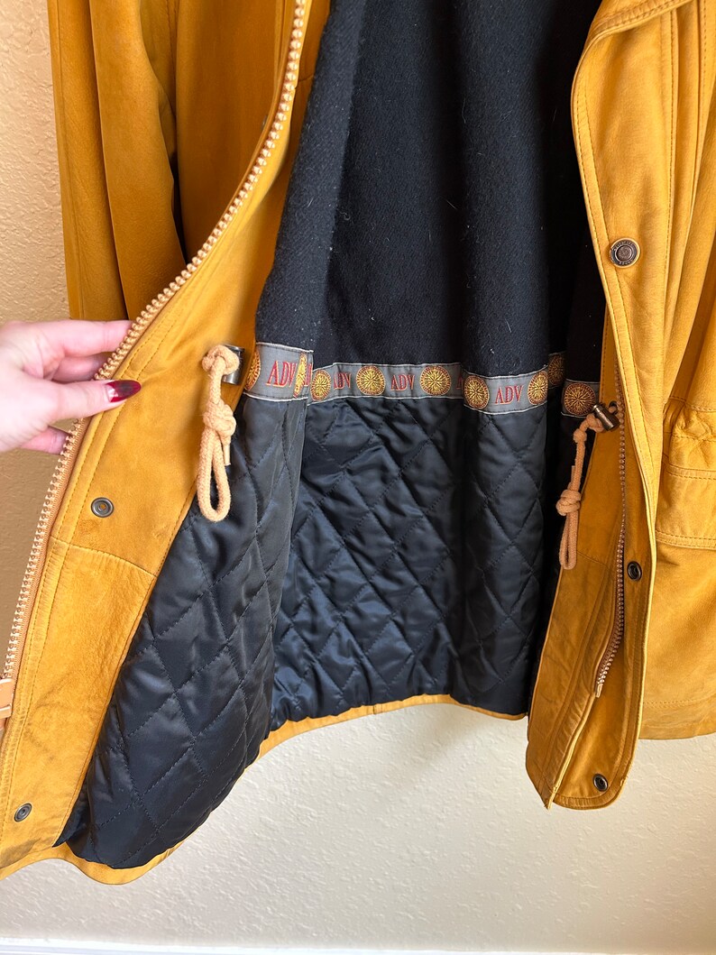 Vintage Wilsons Mustard Yellow Cinch Waist Thinsulate Coat With ...