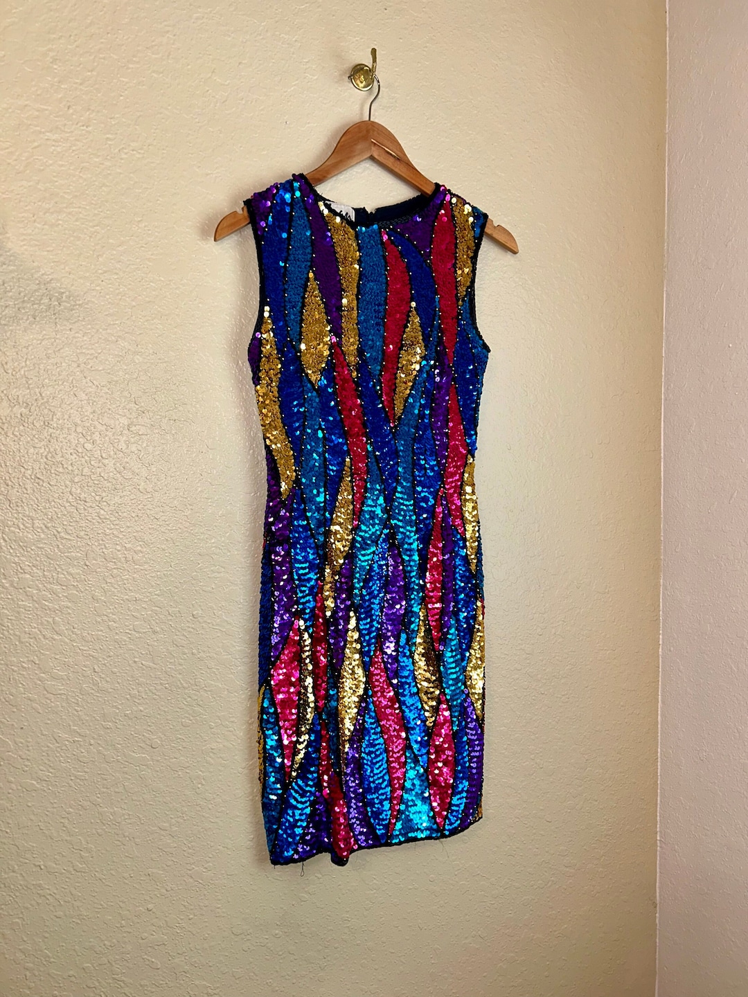 90's Sequin Mini Cocktail Dress Bejeweled/sequin Dress - Etsy