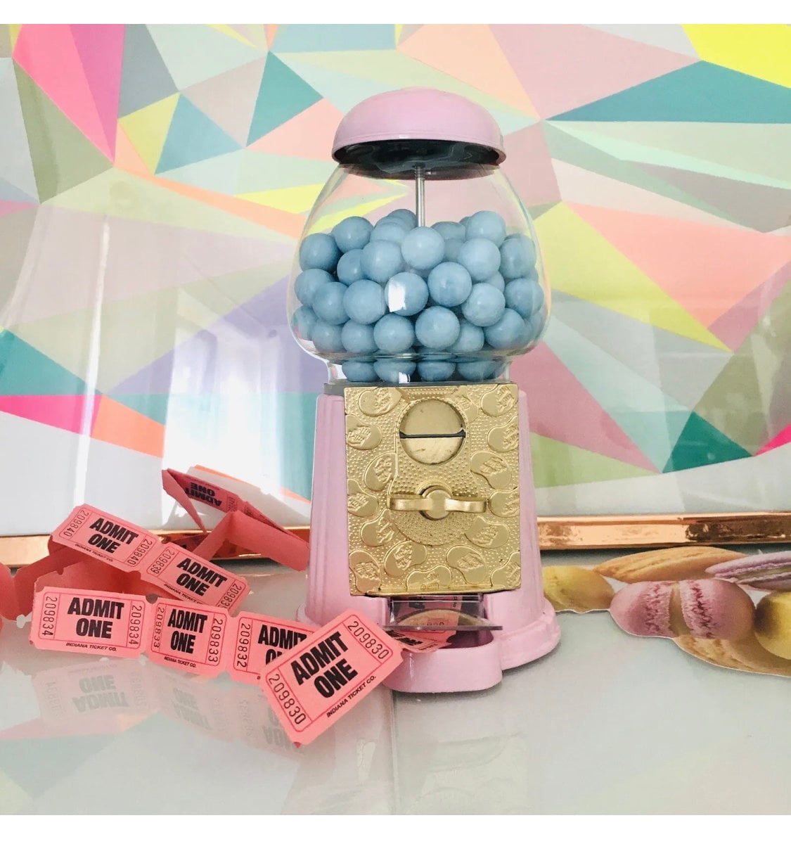Gumball Machine Bubblegum Blue & Candy Pink Gumball Machine - Etsy
