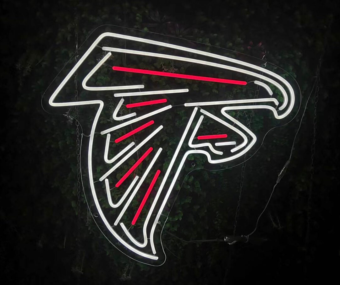 Atlanta Falcons Neon Sign, Football Sport Sign, NFL Neon Sign, Man Cave ...