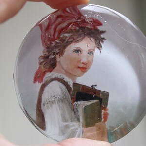 Country School Girl Oil on Canvas Oil Painting Reproduction of Johann ...