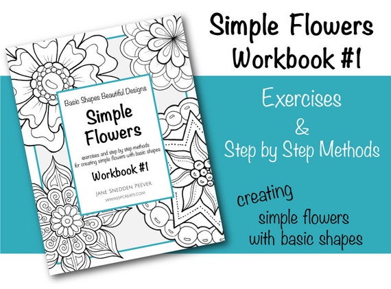 Simple Flowers Workbook 1 PDF 105 Pages of Drawing | Etsy Canada