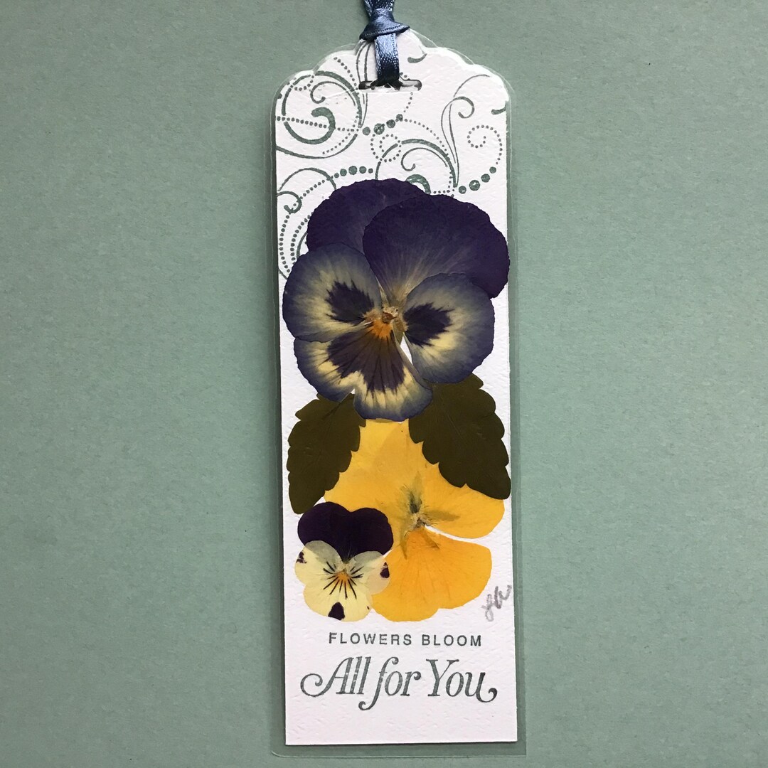 Bookmark, Pansy Bookmark, Friendship Bookmark, FREE PANSY BOOKMARK With ...