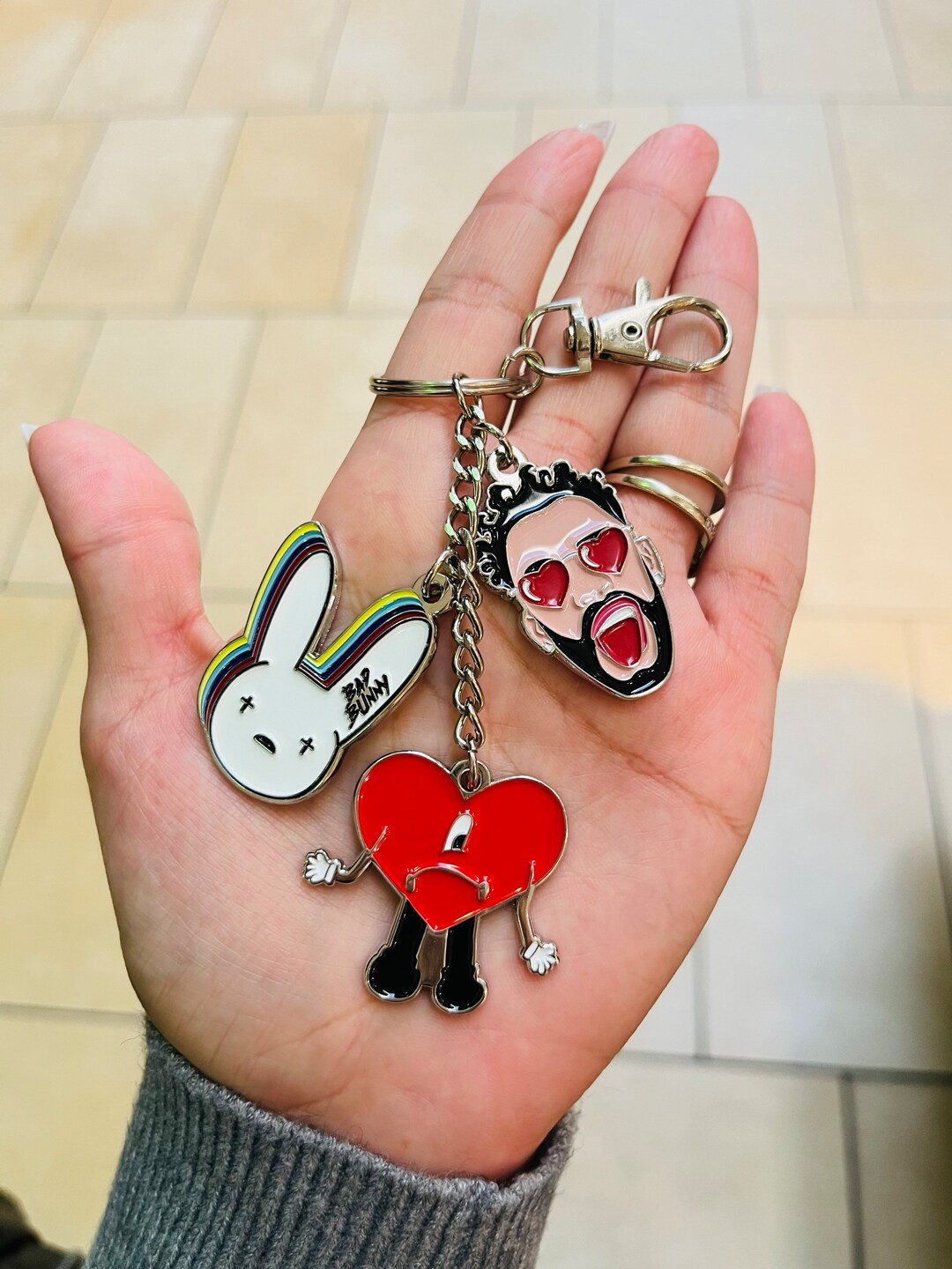 Bad Bunny Key Chain - Etsy