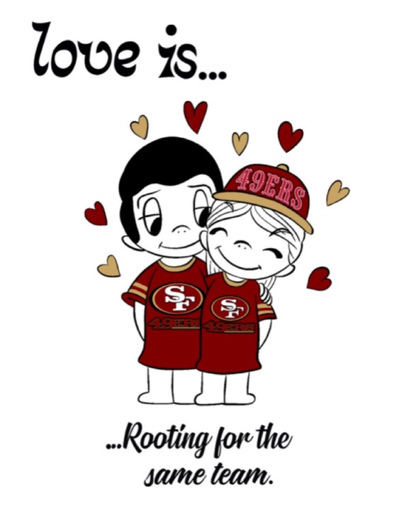 Love is 49ers Card - Etsy